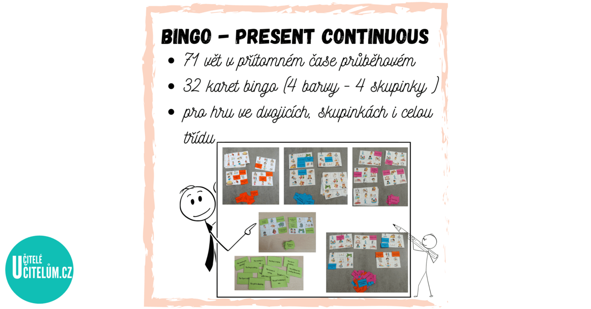 Bingo - present continuous - Anglický jazyk | UčiteléUčitelům.cz
