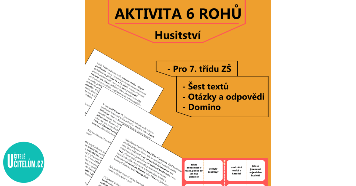 Aktivita 6 rohů - Husitství - Dějepis | UčiteléUčitelům.cz