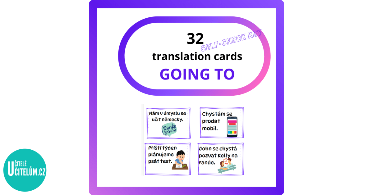 Translation cards & going to - Anglický jazyk | UčiteléUčitelům.cz