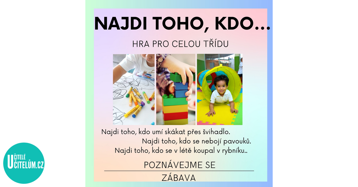 Hra pro celou třídu - Najdi toho, kdo - Český jazyk - čtení ...