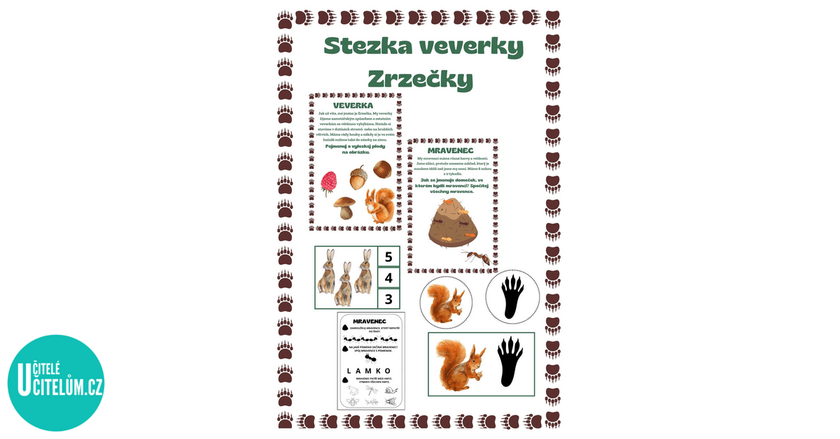 Stezka veverky Zrzečky (lesní zvířátka) - Nezařazené k předmětu ...
