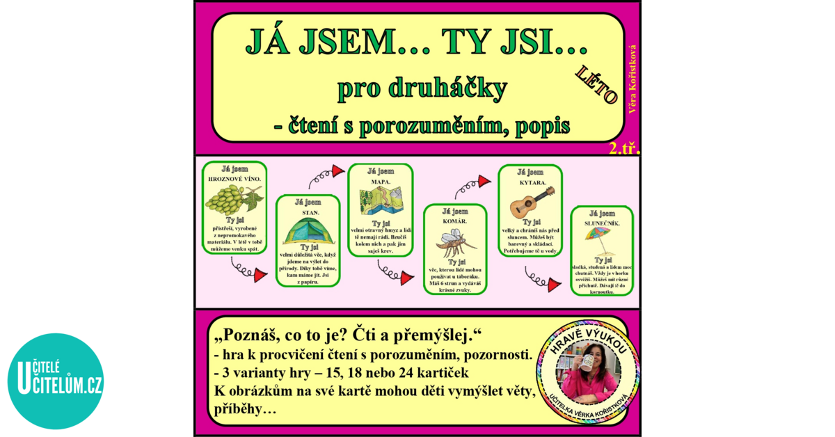 JÁ JSEM… TY JSI… – LÉTO - Český jazyk - čtení | UčiteléUčitelům.cz