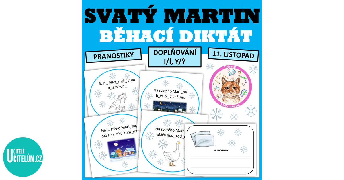 SVATÝ MARTIN - PRANOSTIKY - Běhací diktát - Český jazyk ...