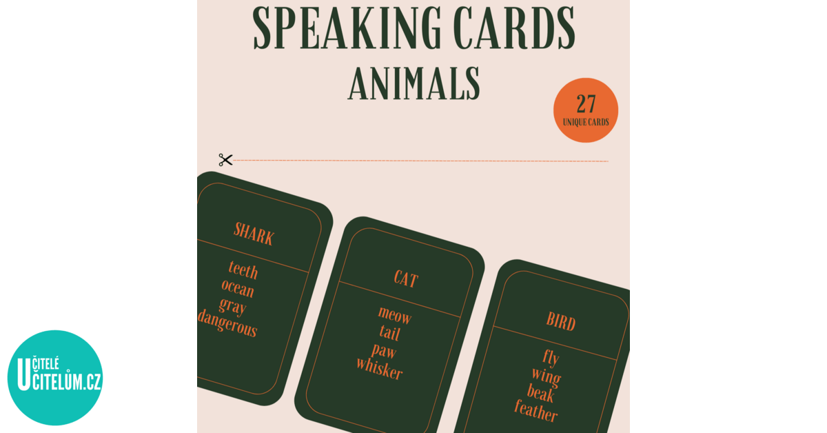 Speaking Cards - Animals (zvířata) - Anglický jazyk | UčiteléUčitelům.cz