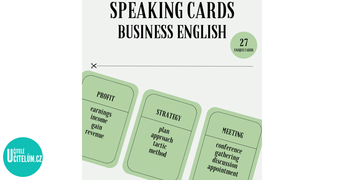 Speaking Cards - Business English (slovíčka z obchodní angličtiny ...