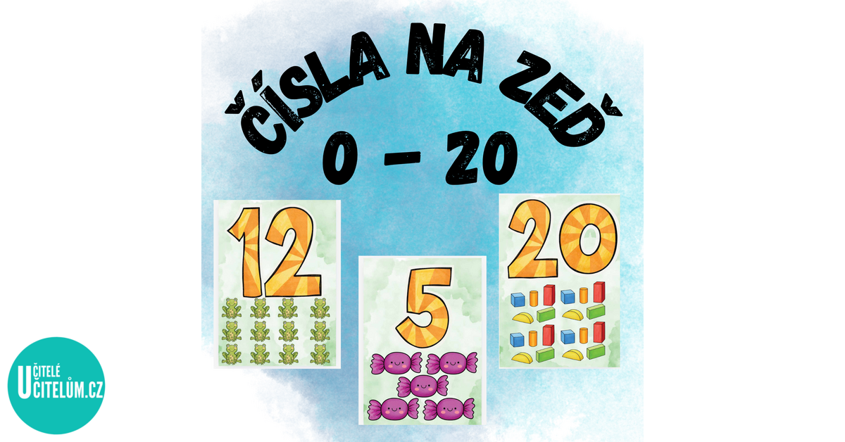 Čísla na zeď 0-20 - Matematika | UčiteléUčitelům.cz