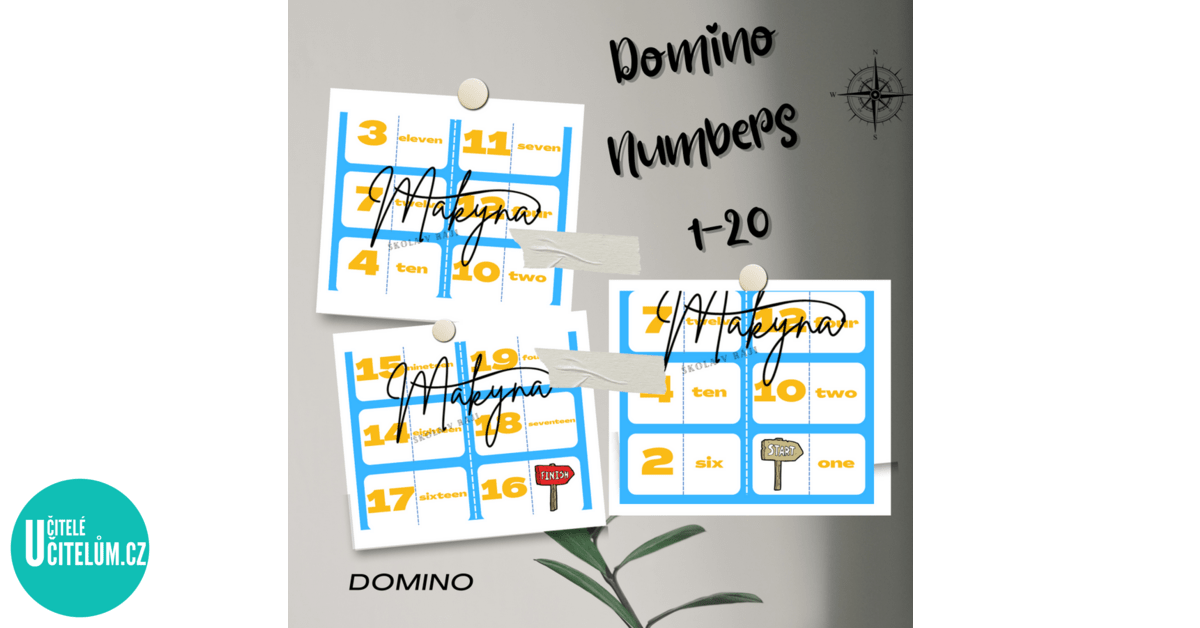 Domino - numbers 1-20 - Anglický jazyk | UčiteléUčitelům.cz