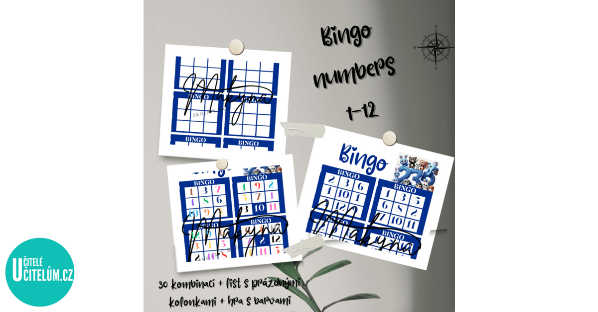 Bingo 1-12 (numbers, colours) - Anglický jazyk | UčiteléUčitelům.cz
