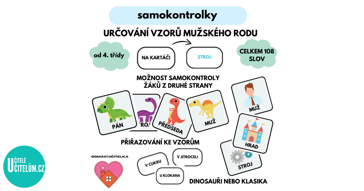 Vzory mužského rodu – samokontrolky - Český jazyk - gramatika ...