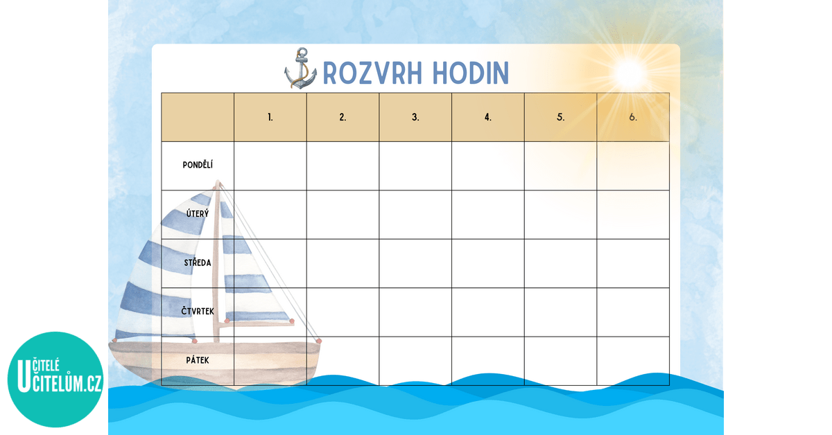 Rozvrh hodin - námořníci a lesní skřítci - Nezařazené k předmětu ...