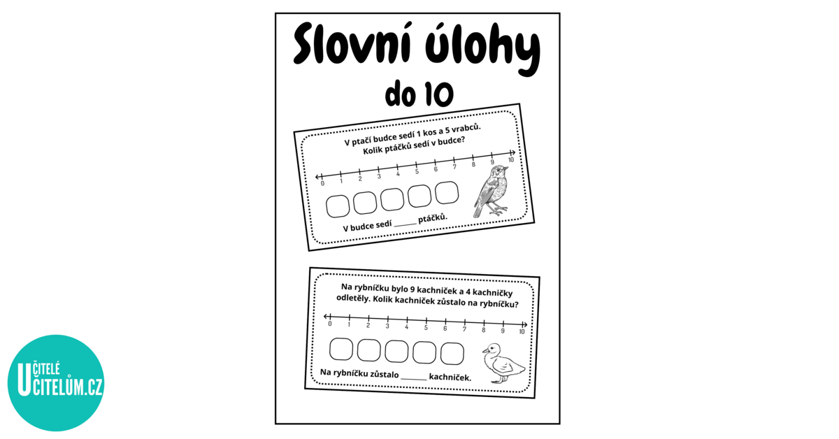 Slovní úlohy do 10 - Matematika | UčiteléUčitelům.cz