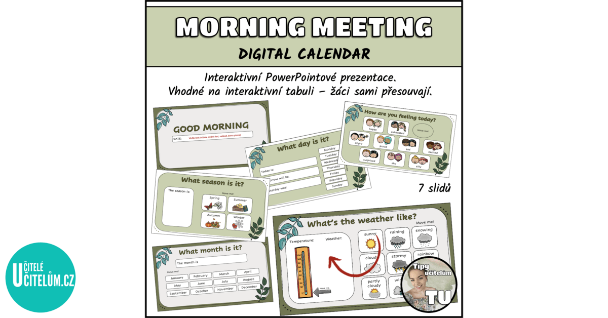 Morning Meeting - Digital Calendar - Anglický jazyk | UčiteléUčitelům.cz