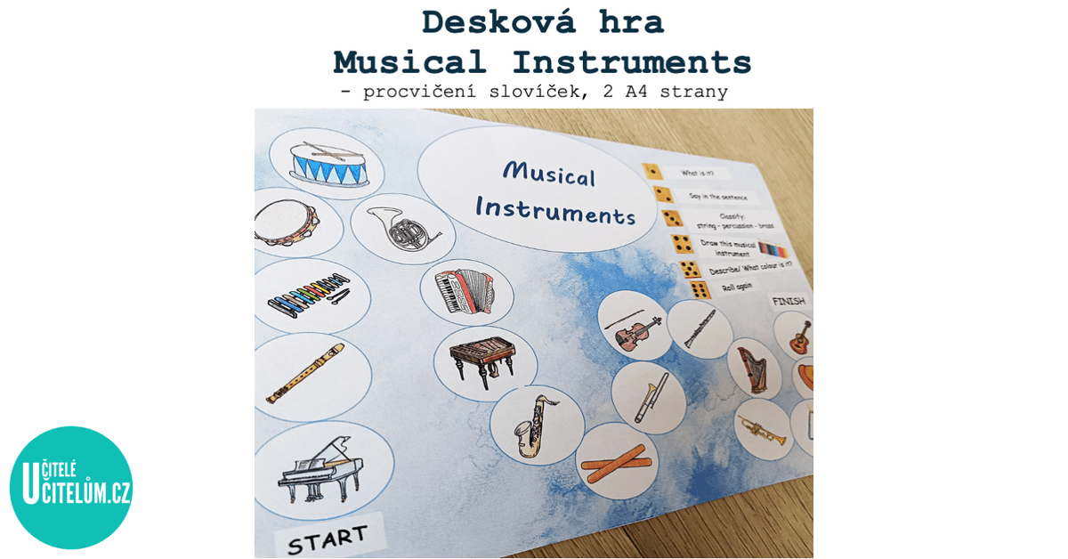 Musical Instruments - Board game - Anglický jazyk | UčiteléUčitelům.cz