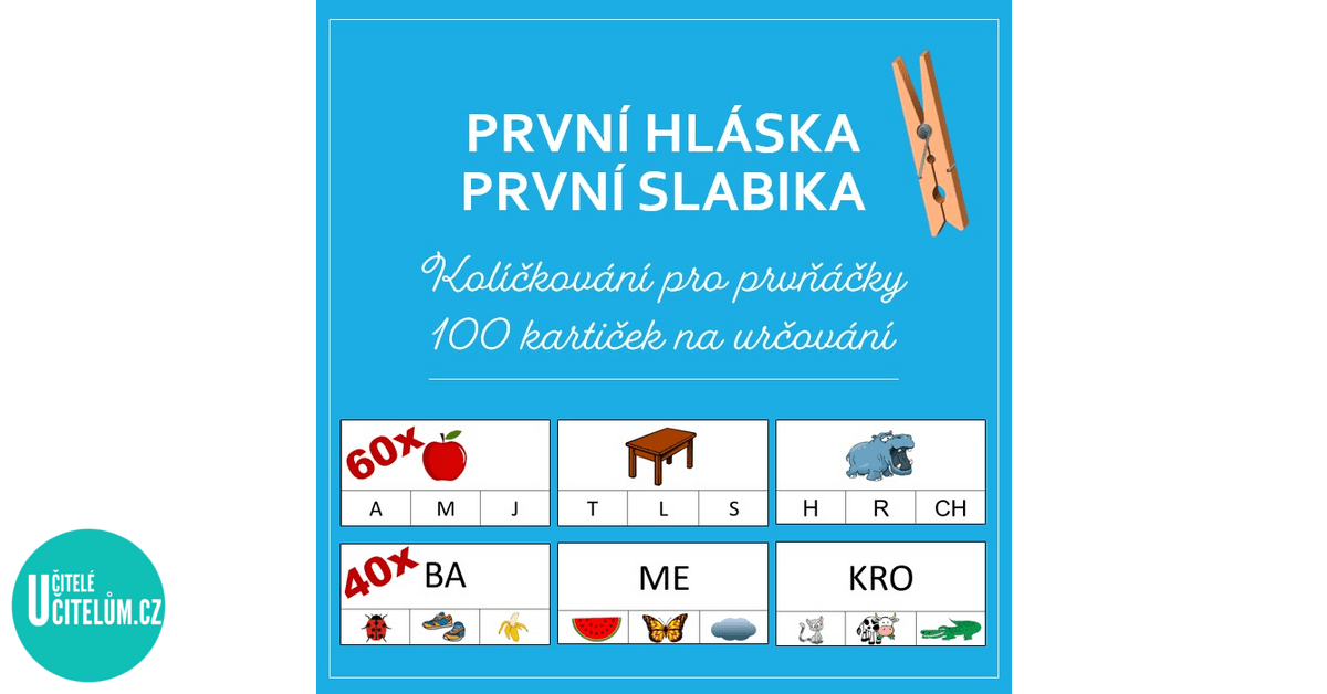 První hláska, první slabika - kolíčkování - Český jazyk - čtení ...