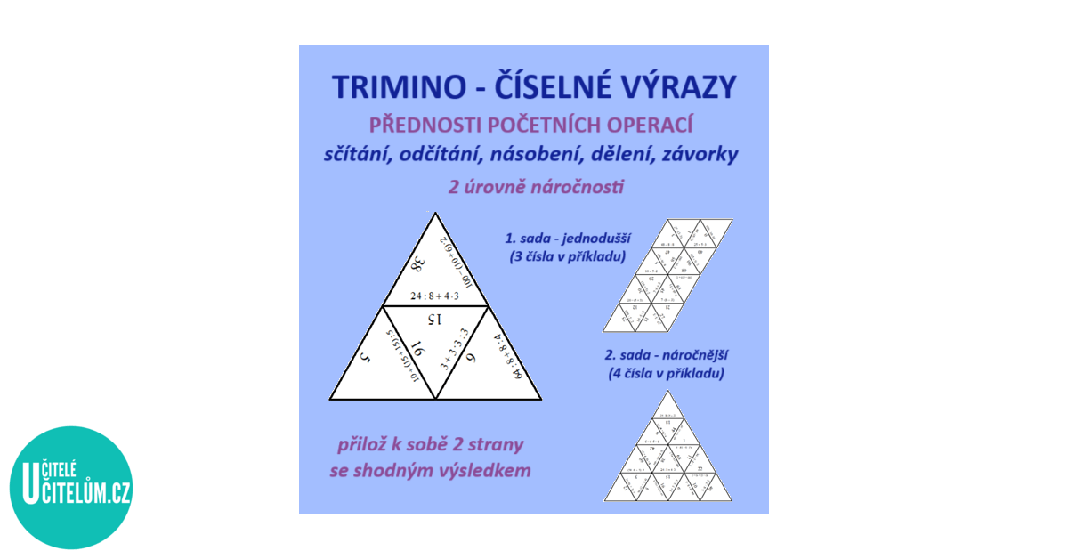 Číselné výrazy – přednosti matematických operací (sčítání, odčítání ...