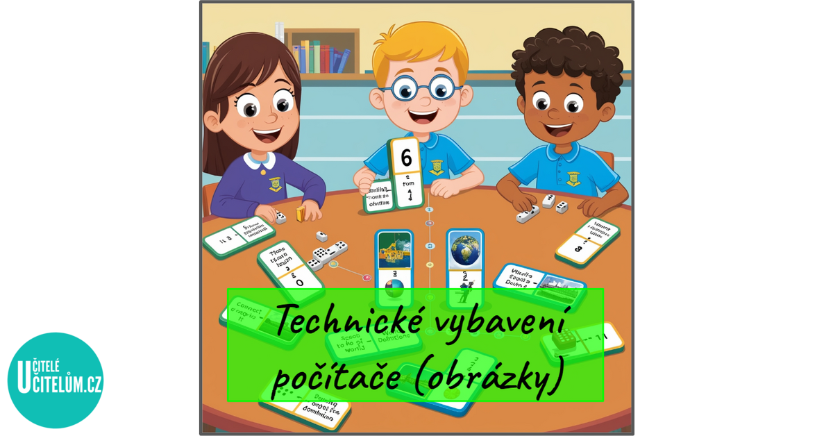 Technické vybavení počítače - domino (18 kartiček s obrázky ...