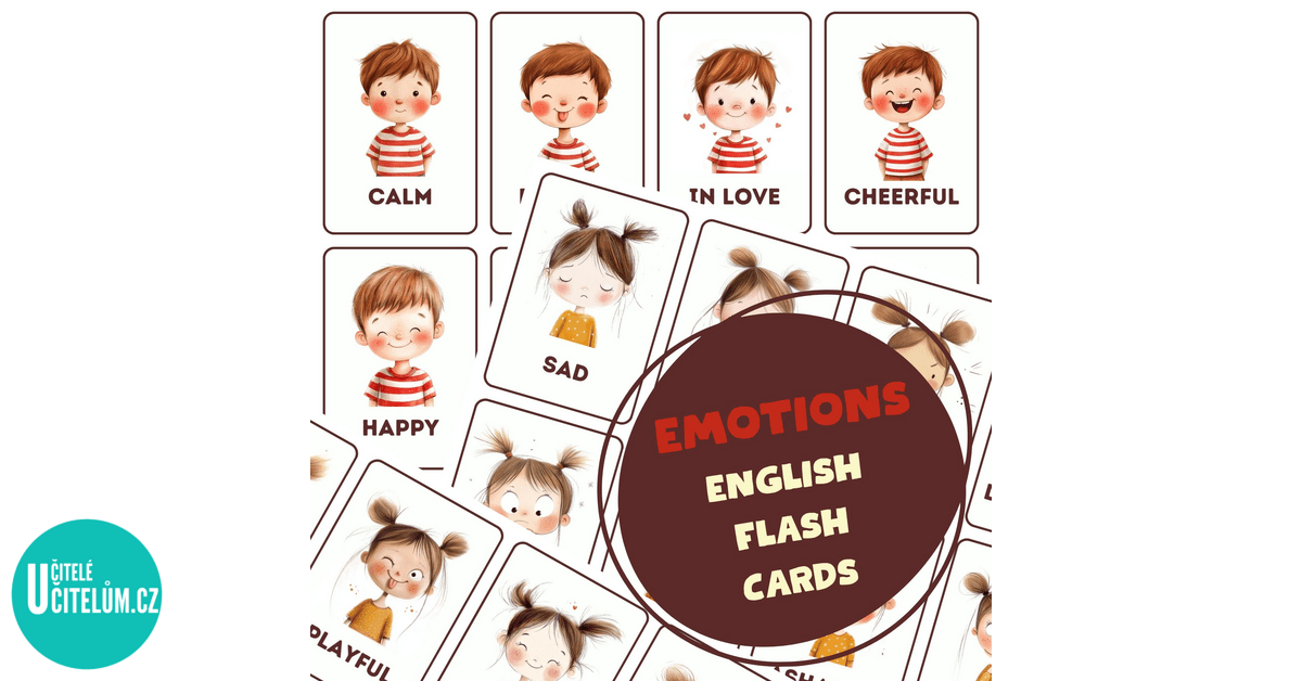 EMOTIONS - English flash cards, anglické obrázkové kartičky - Anglický ...