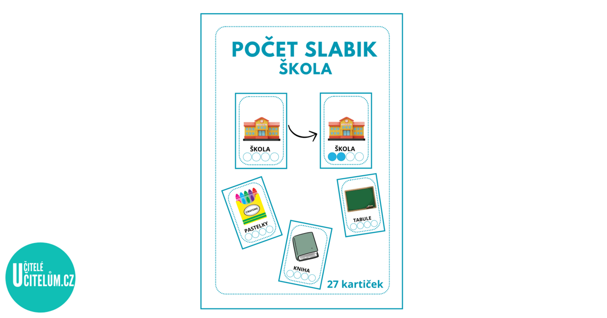 Počet slabik - školní potřeby - Český jazyk | UčiteléUčitelům.cz