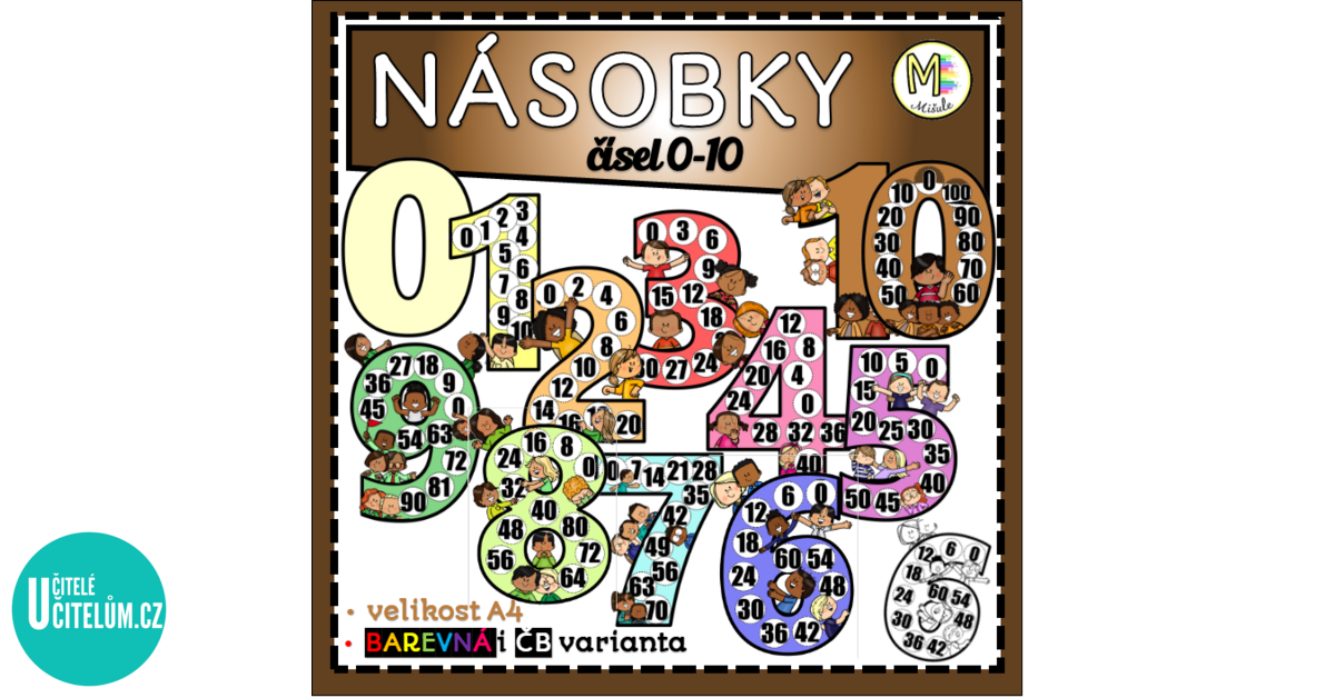 NÁSOBKY ČÍSEL 0-10- ČÍSLICE S DĚTMI - Matematika | UčiteléUčitelům.cz