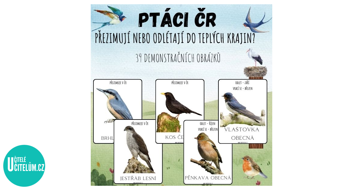 PTÁCI ČR - Demonstrační obrázky - PŘEZIMUJÍ? ODLÉTAJÍ? - Přírodověda ...