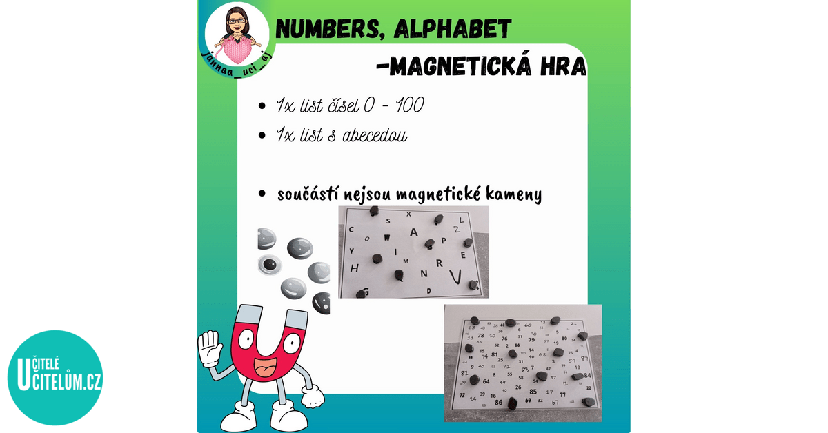 AJ - numbers, alphabet - magnety - Anglický jazyk | UčiteléUčitelům.cz