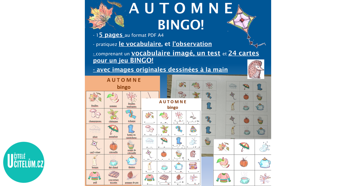 AUTOMNE / PODZIM - BINGO! - Francouzský jazyk | UčiteléUčitelům.cz