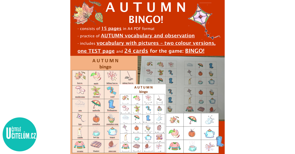 Autumn - bingo - Anglický jazyk | UčiteléUčitelům.cz