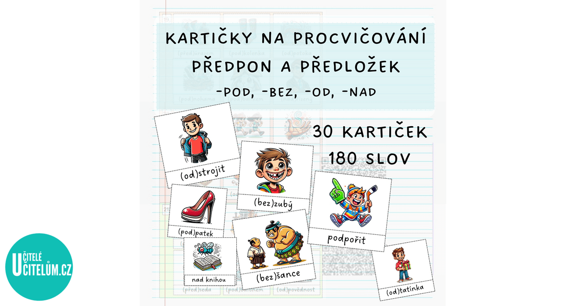 Předpony a předložky (-pod, -bez, -od, -nad) - Český jazyk - gramatika ...