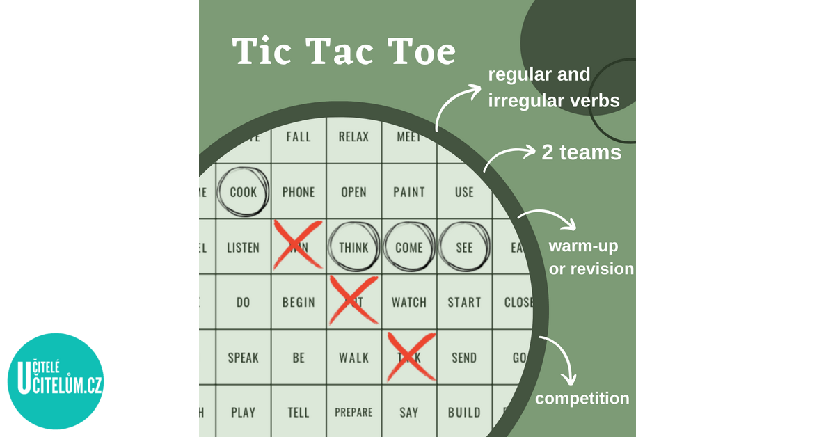 Regular and irregular verbs - Tic Tac Toe (piškvorky) - Anglický jazyk ...
