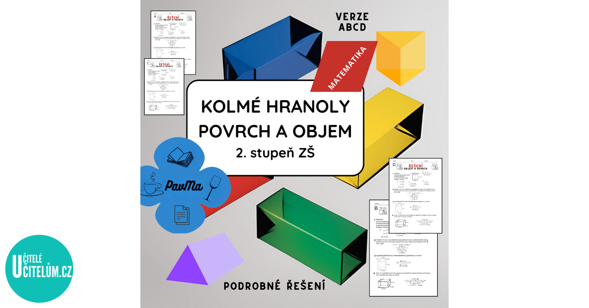 Kolmé hranoly Objem a povrch MATEMATIKA 7.-9. třída - Matematika ...