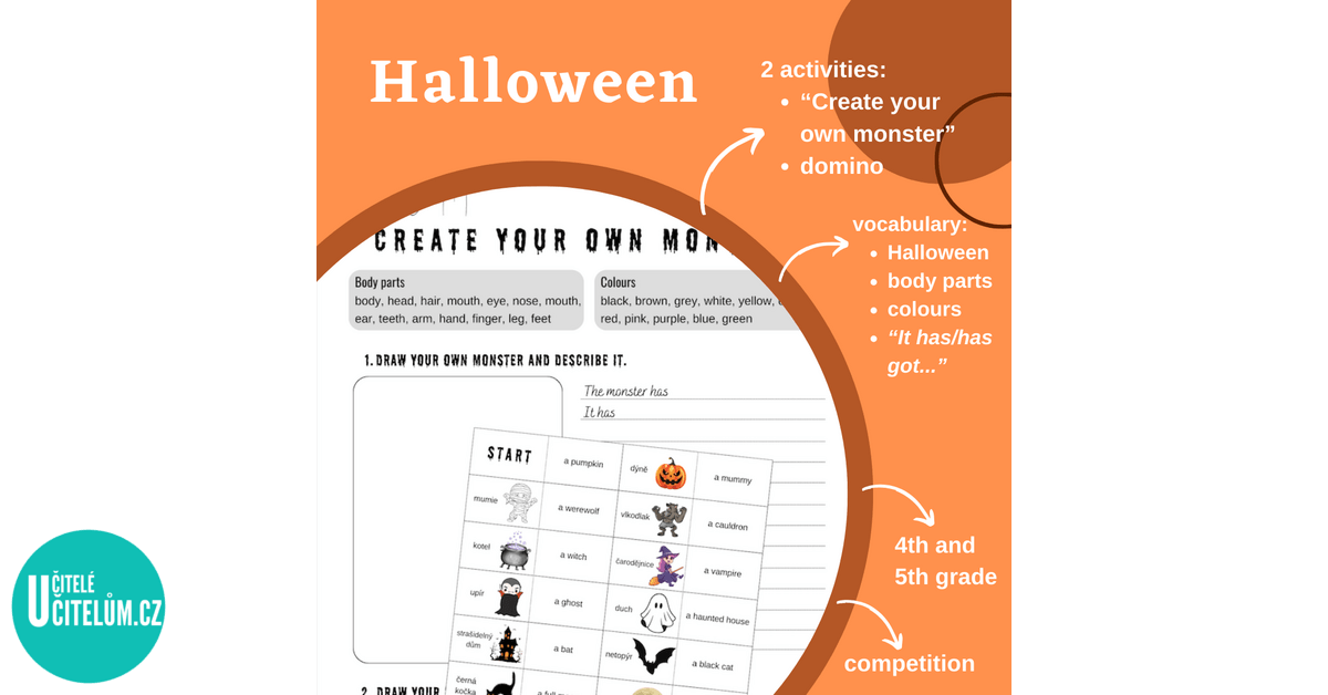 Halloween ("Create your own monster" and domino) - Anglický jazyk ...