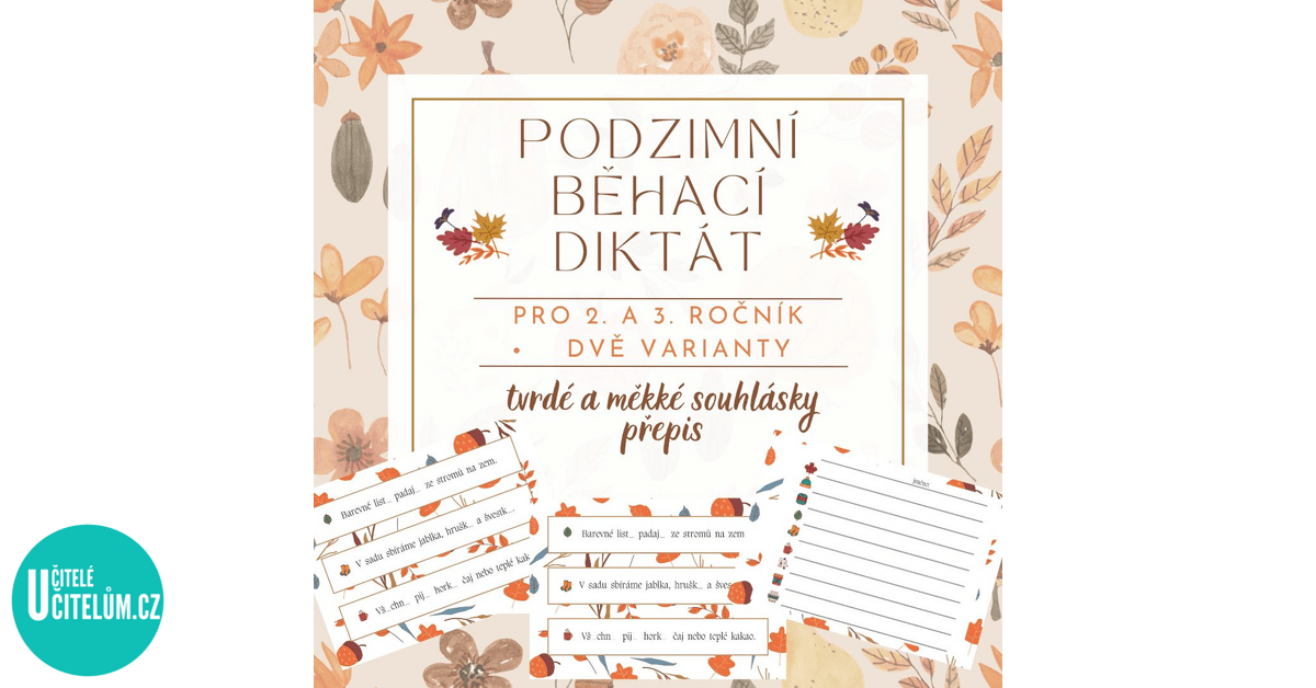 Podzimní běhací diktát - Český jazyk - gramatika | UčiteléUčitelům.cz