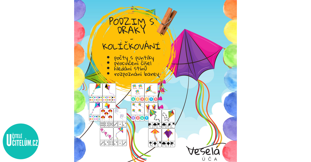 PODZIM S DRAKY- kolíčkování - Matematika | UčiteléUčitelům.cz