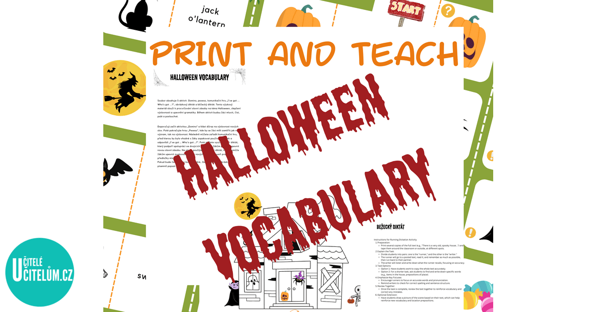 HALLOWEEN VOCABULARY - Anglický jazyk | UčiteléUčitelům.cz