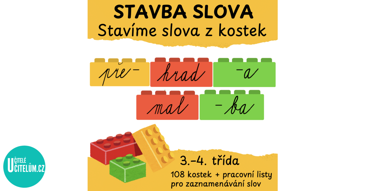 Stavba slova - stavíme slova z kostek - Český jazyk - gramatika ...