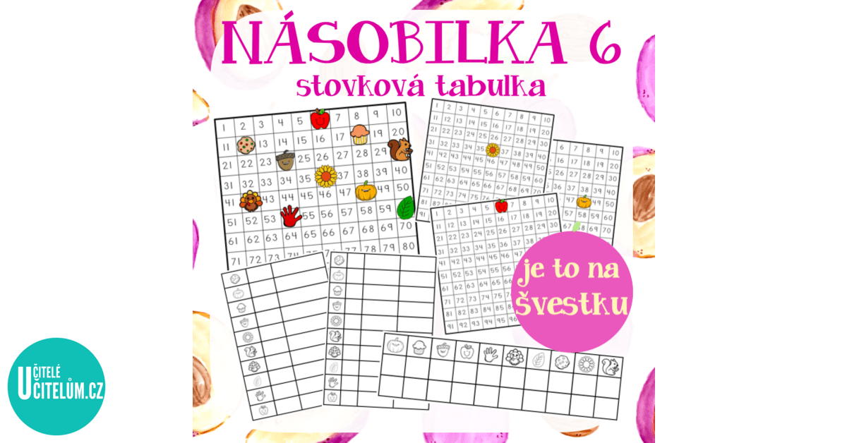 Násobilka 6 - stovková tabulka - Matematika | UčiteléUčitelům.cz