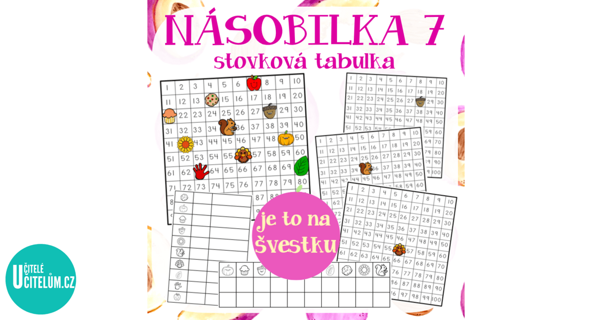 Násobilka 7 - stovková tabulka - Matematika | UčiteléUčitelům.cz