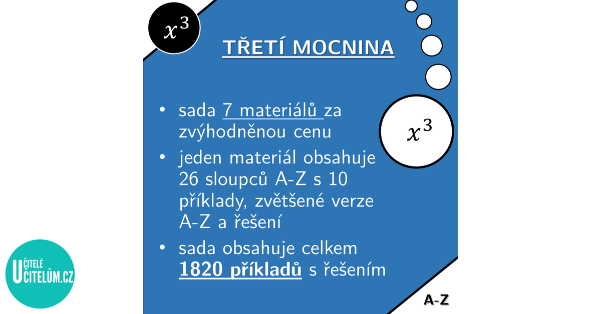 Třetí mocnina | matematika | zvýhodněná sada - Matematika ...