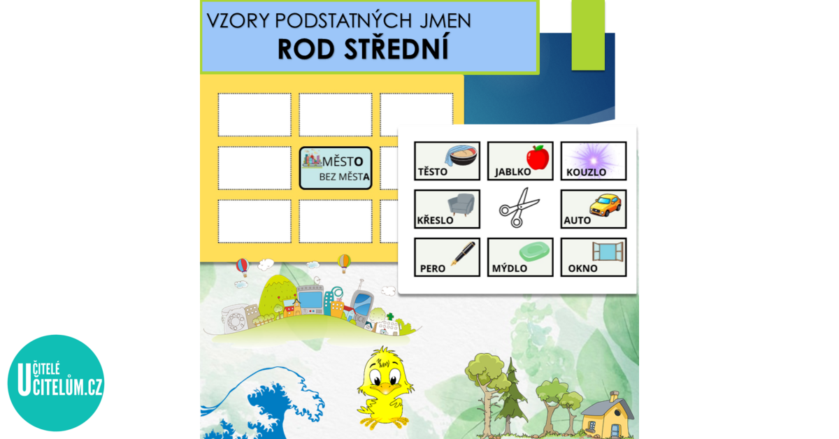 VZORY PODSTATNÝCH JMEN - ROD STŘEDNÍ - Český jazyk - gramatika ...