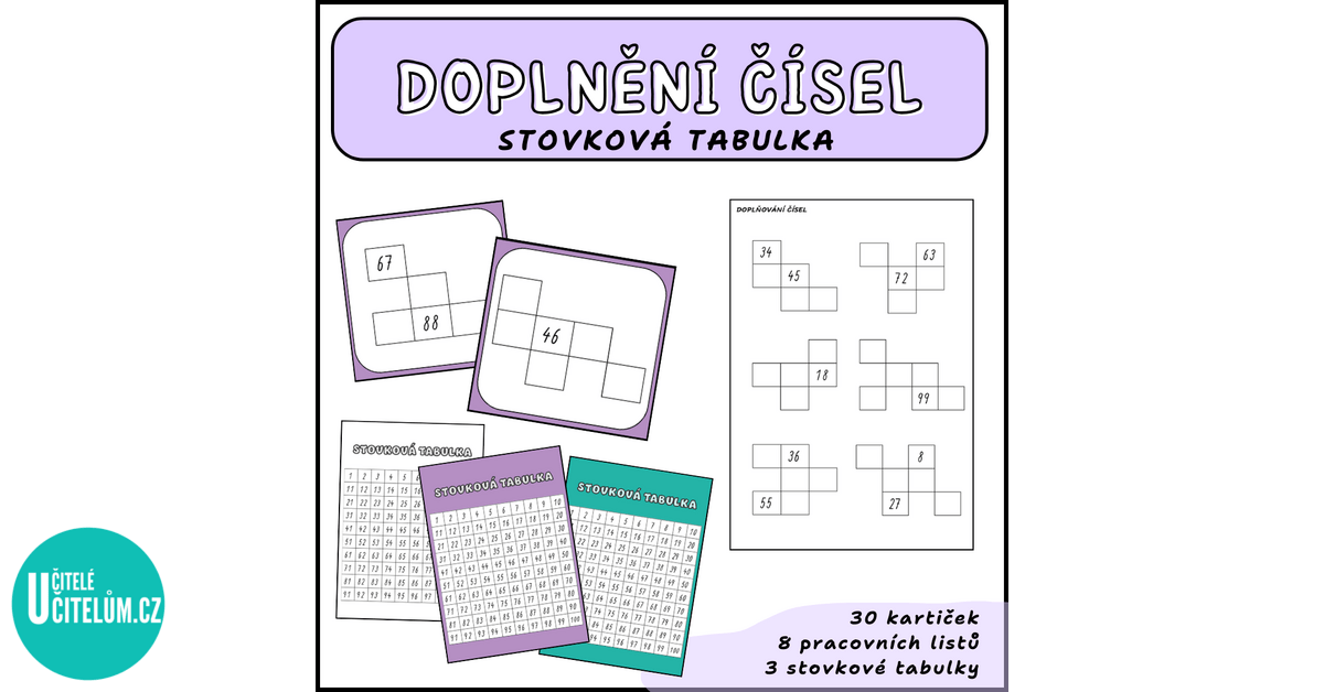 Stovková tabulka - doplňování čísel - Matematika | UčiteléUčitelům.cz