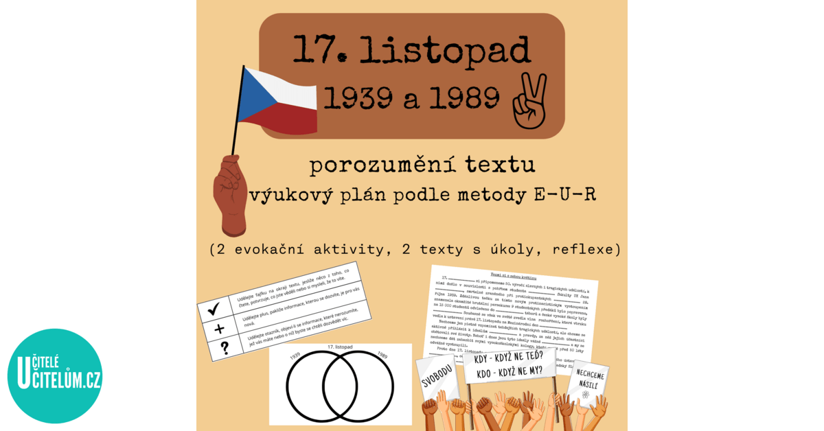 17. listopad, Den boje za svobodu a demokracii - porozumění textu ...