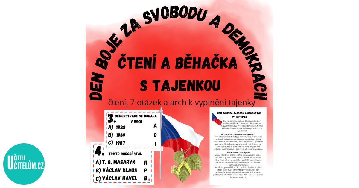 Den boje za svobodu a demokracii - 17. listopad - čtení a běhačka s ...