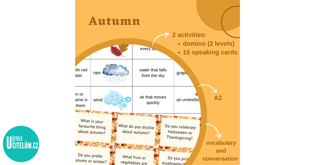 Autumn (domino, speaking cards) - Anglický jazyk | UčiteléUčitelům.cz