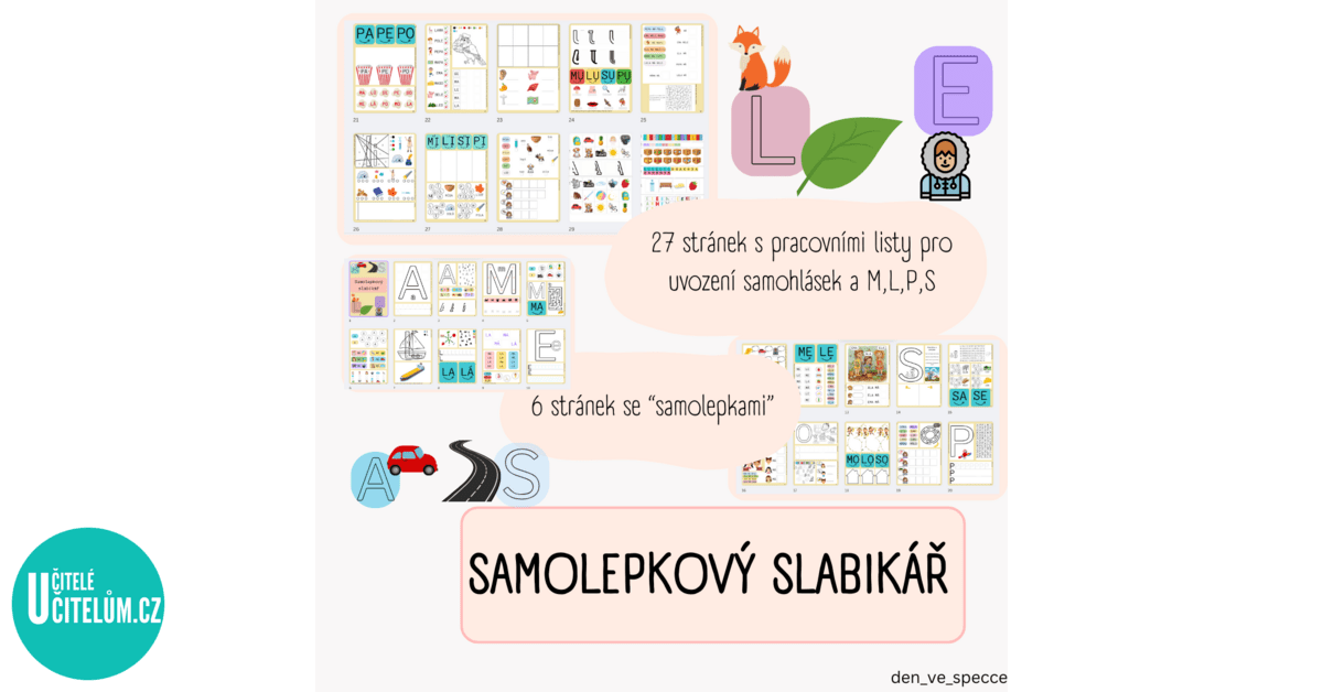 Samolepkový slabikář - Český jazyk - čtení | UčiteléUčitelům.cz