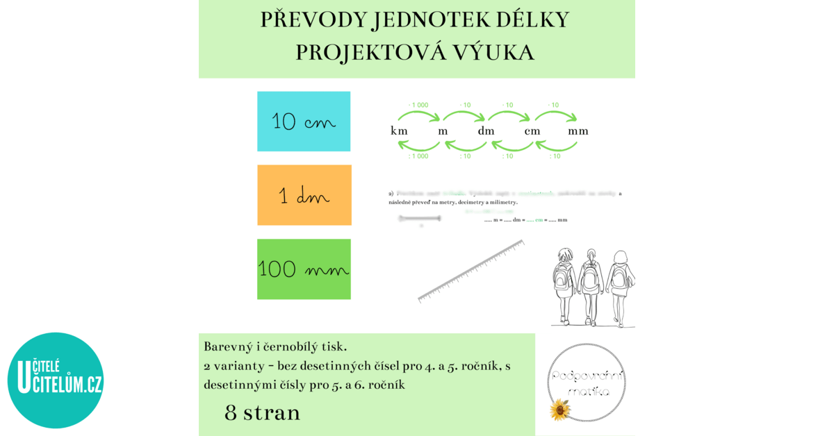 Převody jednotek délky - projektová výuka - Matematika - geometrie ...