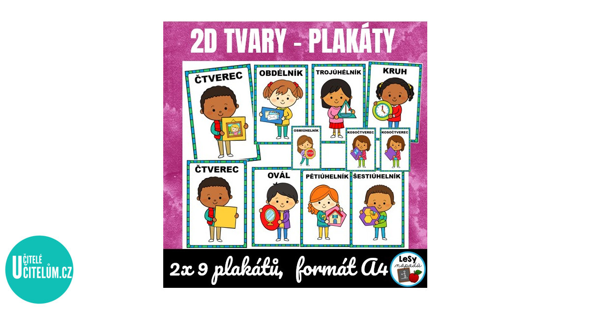 2D plakáty s obrázky na výšku - Matematika - geometrie | UčiteléUčitelům.cz