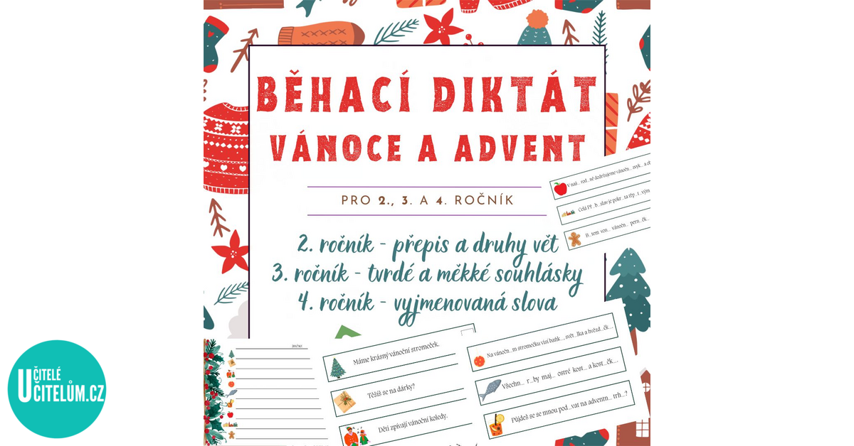 Běhací diktát 2., 3., 4. ročník - ADVENT a VÁNOCE - Český jazyk ...