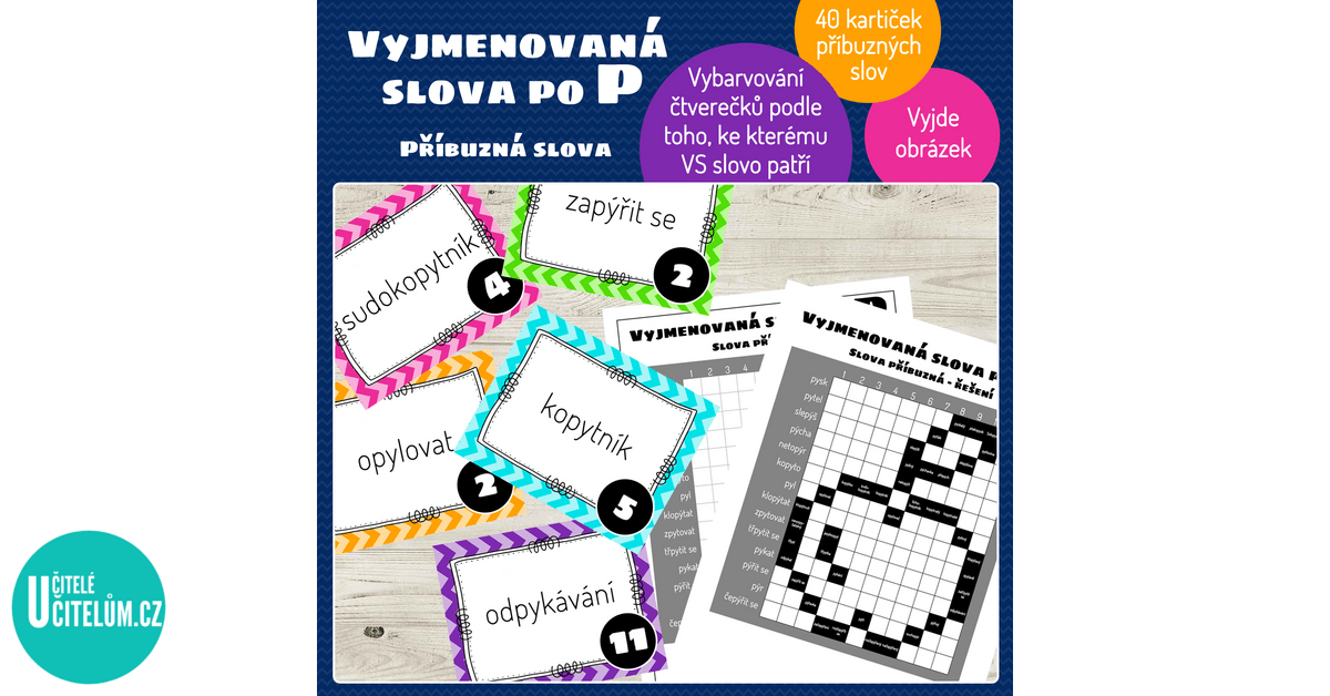 Vyjmenovaná slova po P - slova příbuzná - Český jazyk | UčiteléUčitelům.cz