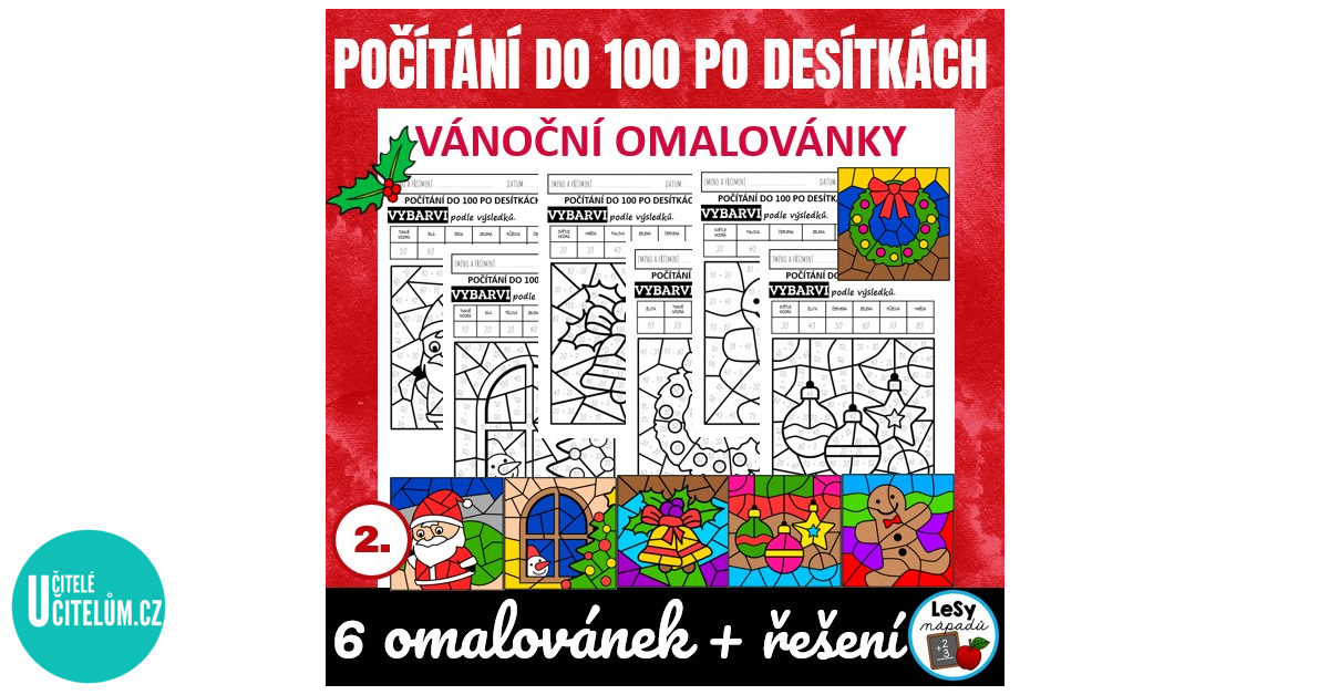 Vánoční počítání do 100 po desítkách - Matematika | UčiteléUčitelům.cz