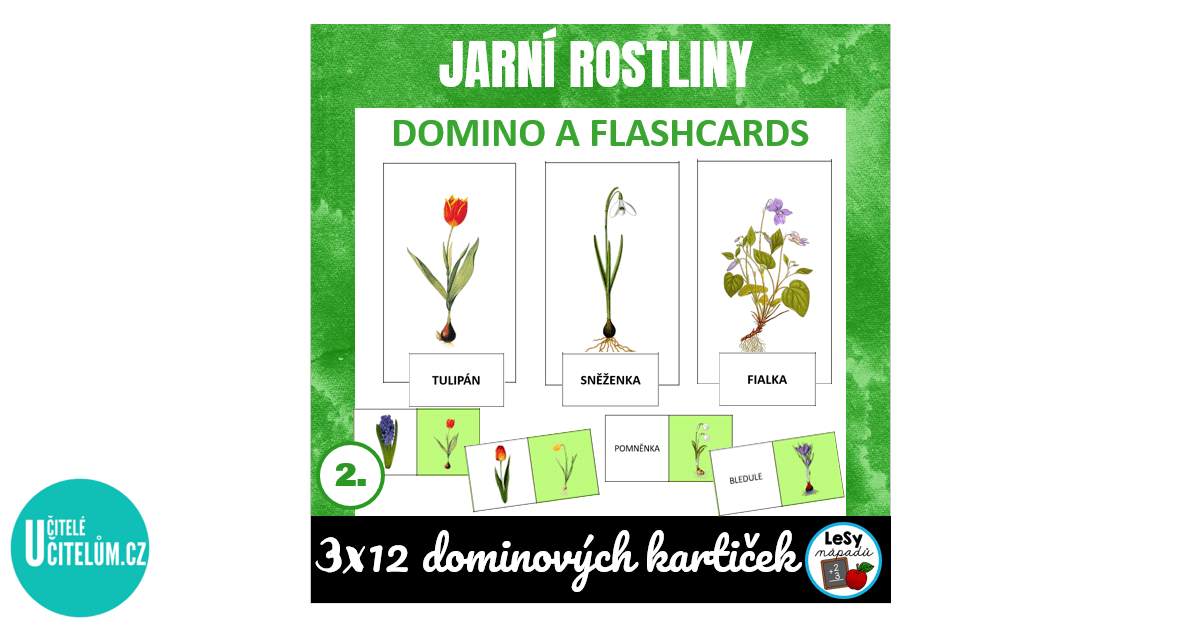 Jarní rostliny - domino - Prvouka | UčiteléUčitelům.cz